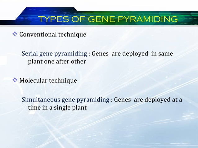 Genepyramiding for biotic resistance | PPT