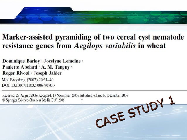 Genepyramiding for biotic resistance | PPT