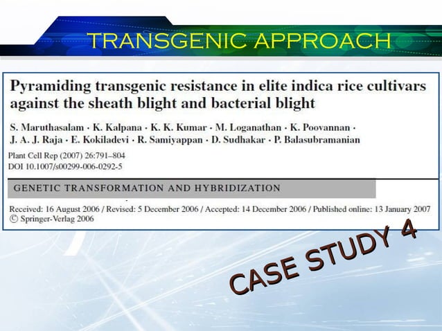 Genepyramiding for biotic resistance | PPT