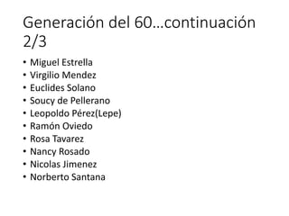 Generación del 60 | PPTX