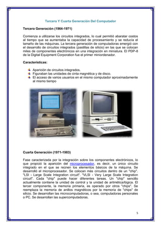 Generacion de las computadoras | PDF