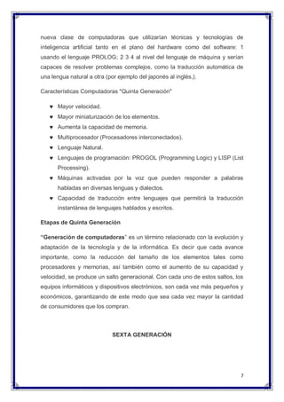 Generacion de las computadoras | PDF