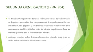 Generación de los computadores | PPTX