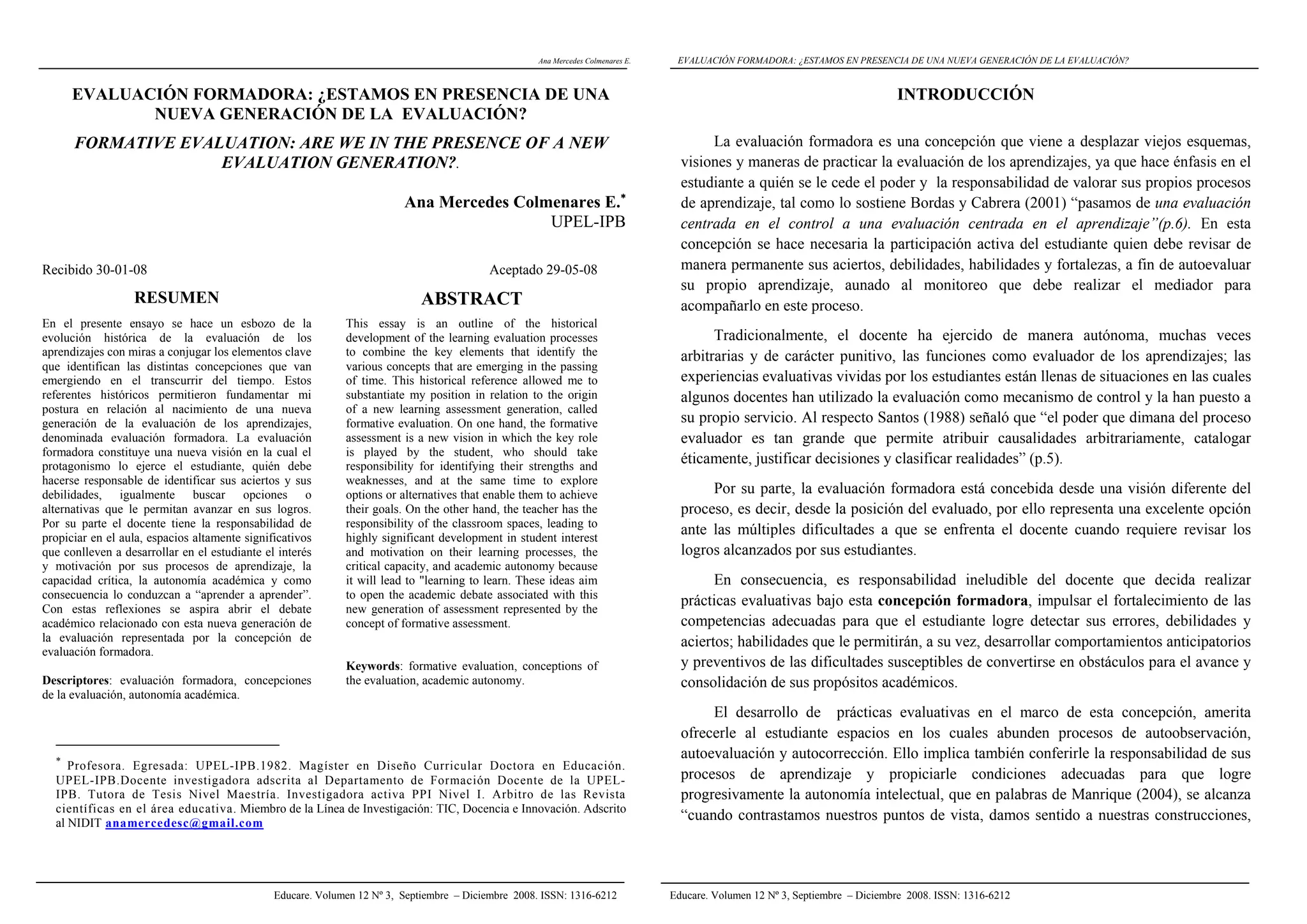 Generaciones de la evaluación | PDF