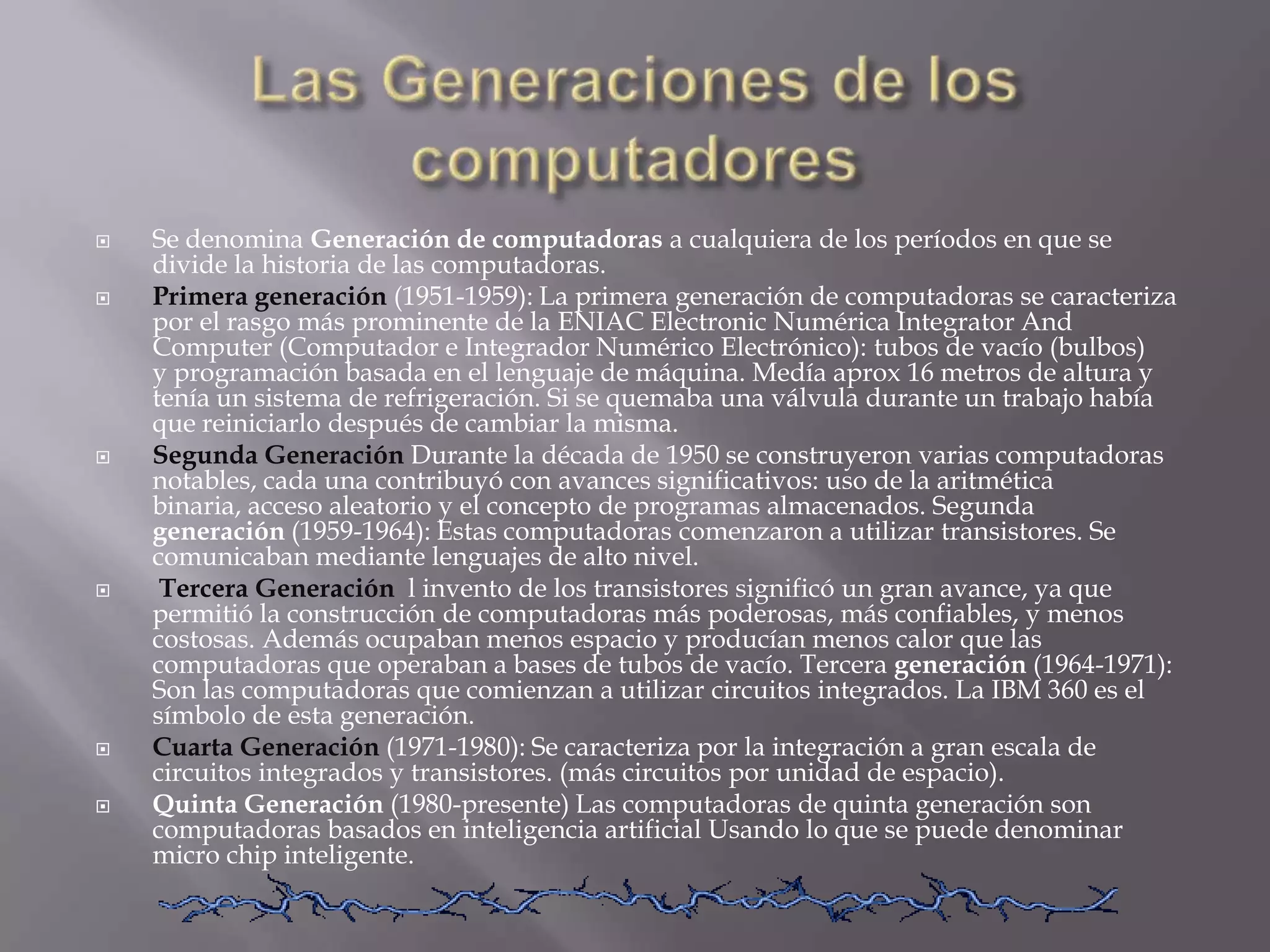 Generaciones De Las Computadoras | PPTX