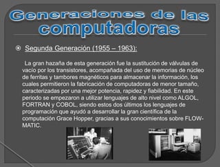 Generaciones de las computadoras | PPTX