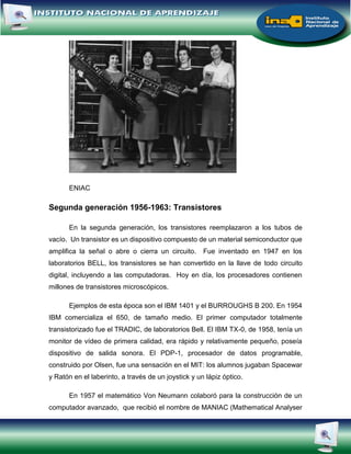 Generaciones de las computadoras 6 generaciones .pdf