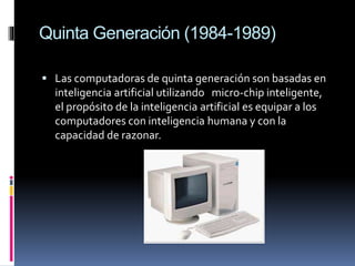 Generaciones de los computadores | PPTX