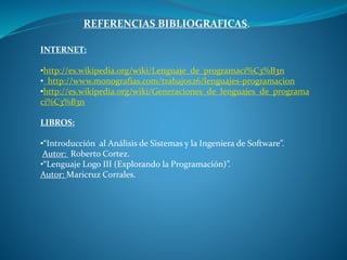 Generaciones de los lenguajes de programacion pptx | PPTX