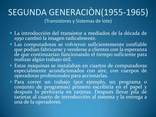Generaciones de los S.O | PPTX