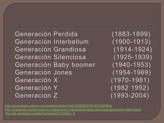 Generaciones humanas | PPTX