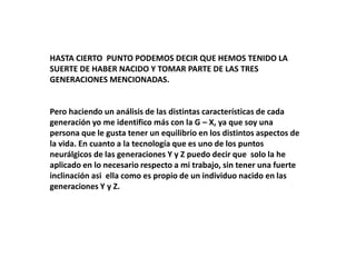 Generaciones x, y, z | PPTX
