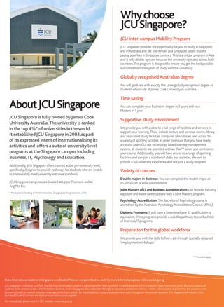 General Program Brochure: JCU Singapore | PDF