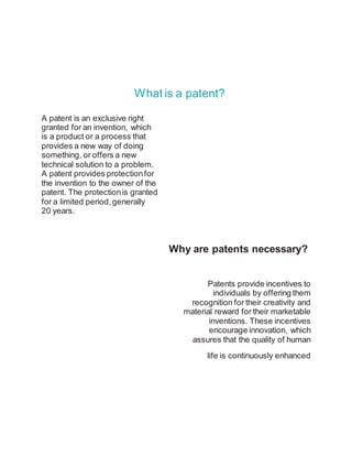 General And Provisional Specifications Of Patents | PDF