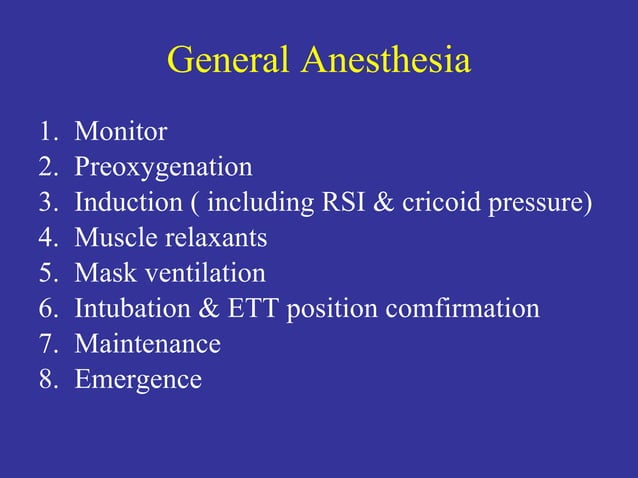 General Anesthesia | PPT