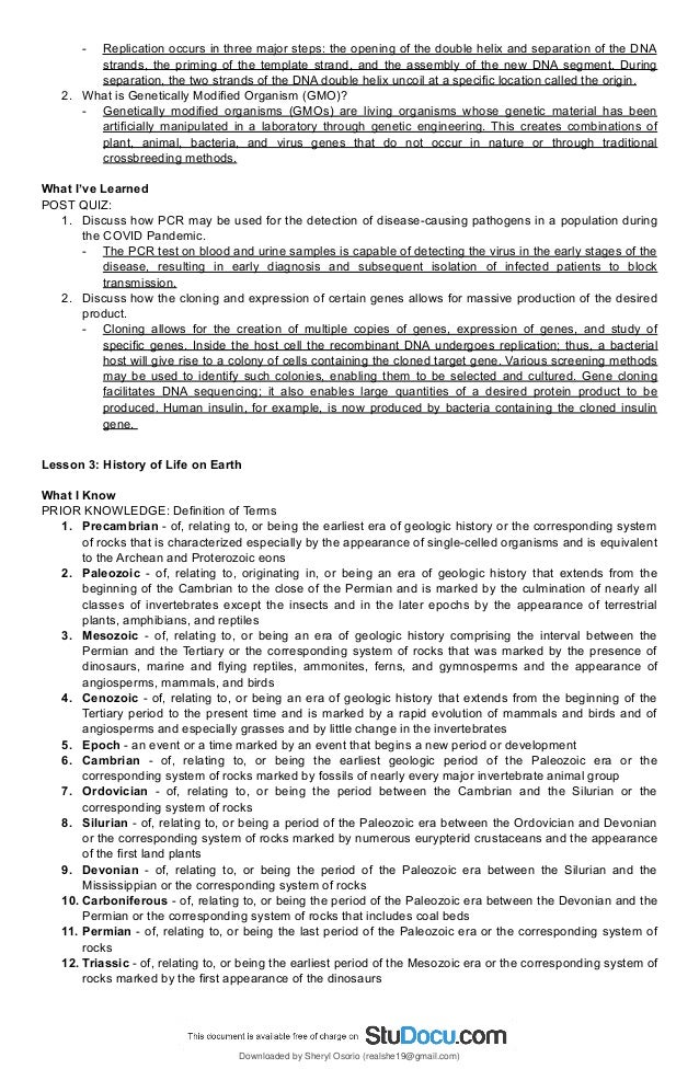 General biology-2-module-1-answers | PDF