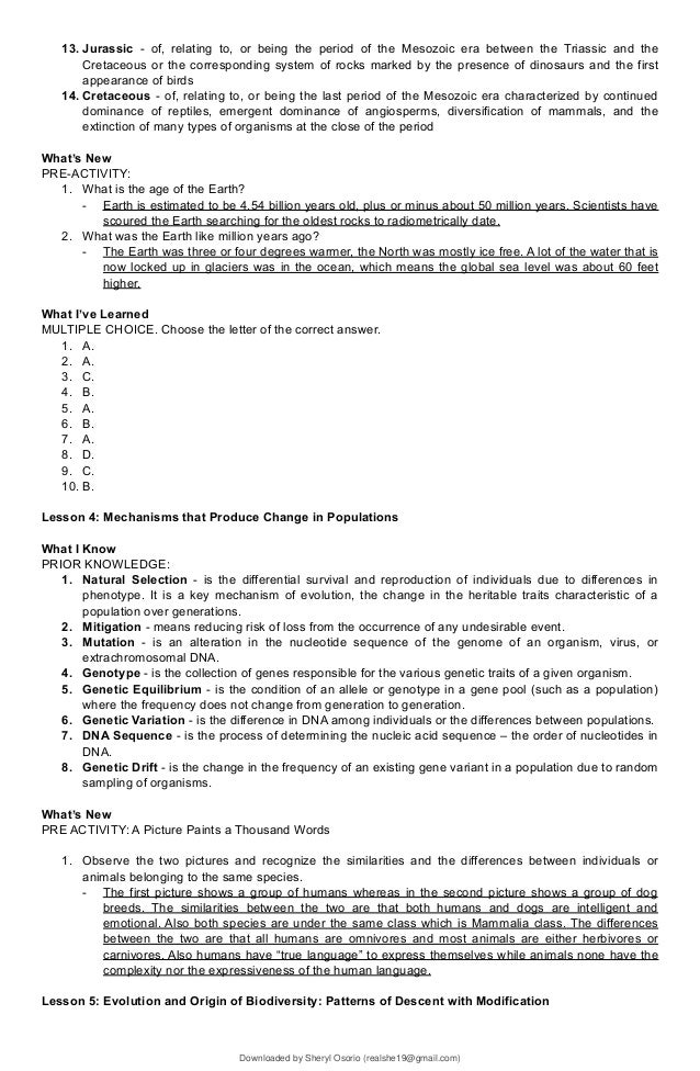 General biology-2-module-1-answers | PDF