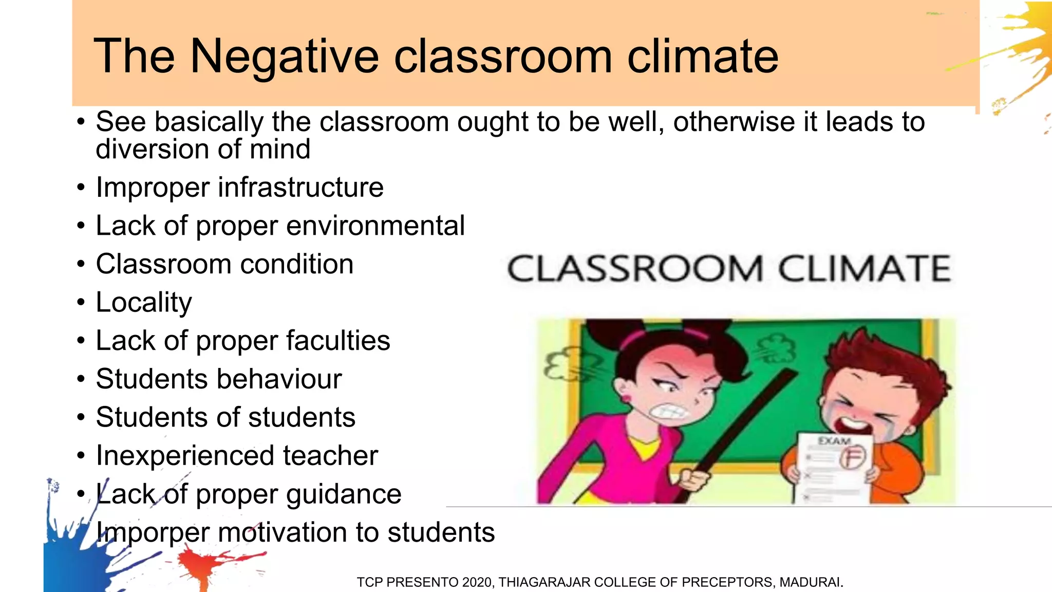 CLASSROOM CLIMATE | PPTX