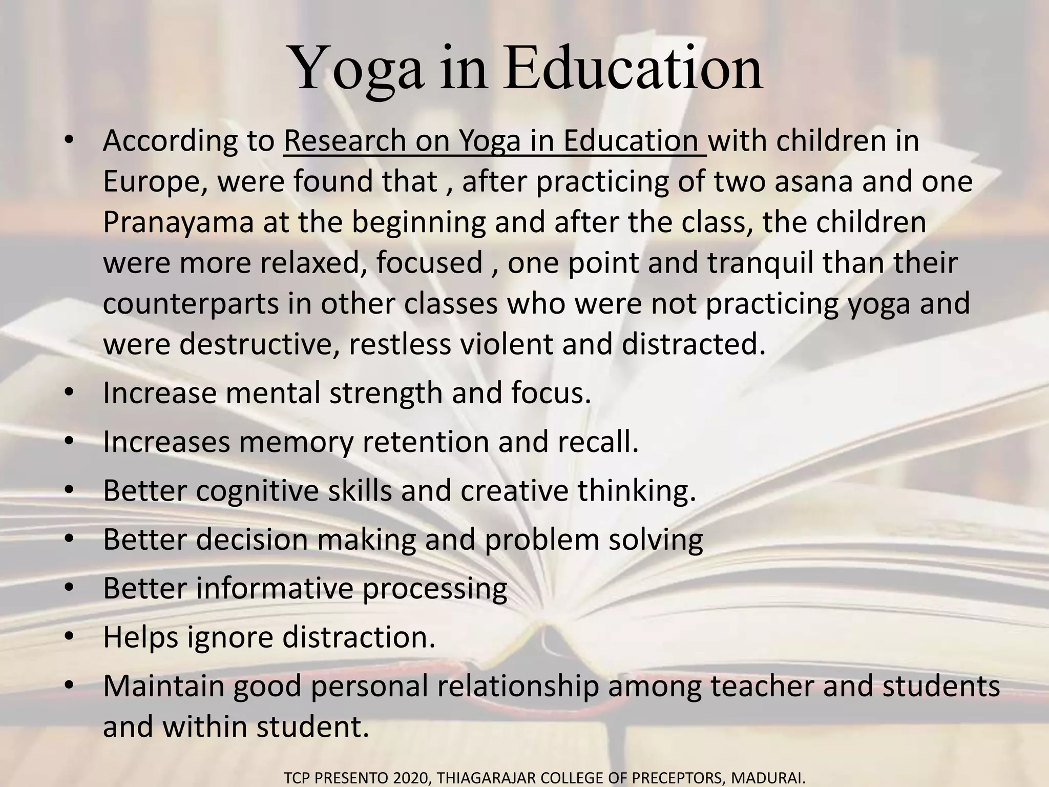 YOGA, HEALTH AND PHYSICAL EDUCATION | PPTX
