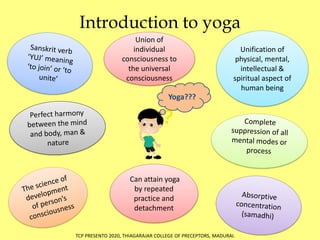 YOGA, HEALTH AND PHYSICAL EDUCATION | PPTX