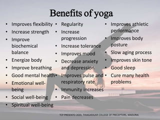YOGA, HEALTH AND PHYSICAL EDUCATION | PPTX