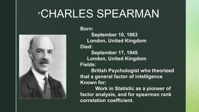 General-Intelligences by Charles Spearman- | PPTX