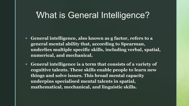 General-Intelligences by Charles Spearman- | PPTX