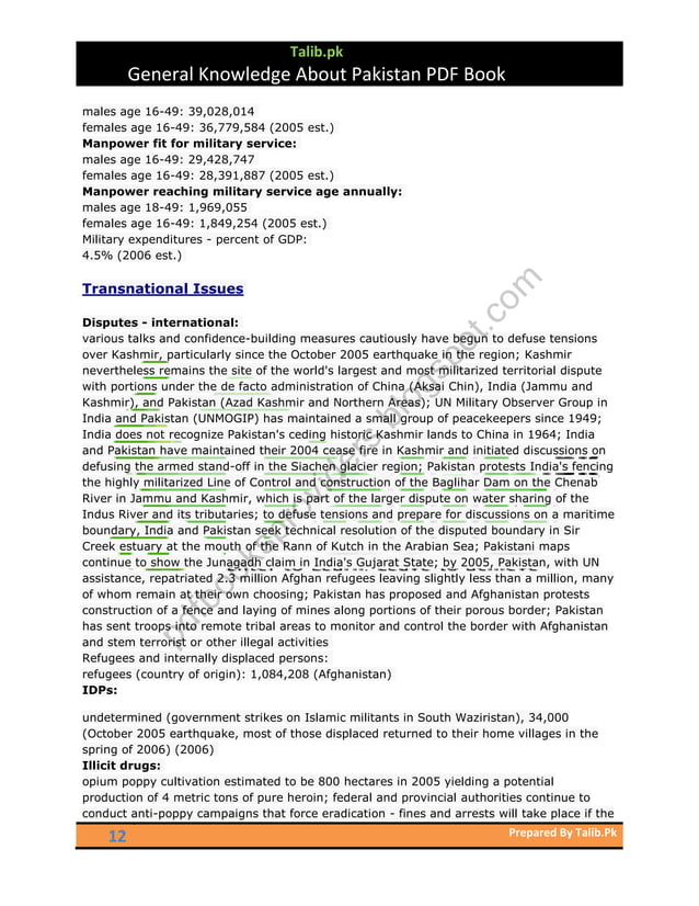 General knowledge-about-pakistan- | PDF