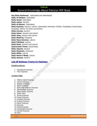 General knowledge-about-pakistan- | PDF