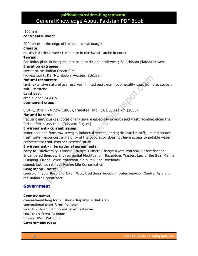 General knowledge-about-pakistan- | PDF