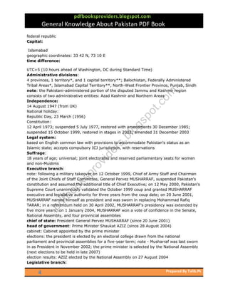 General knowledge-about-pakistan- | PDF