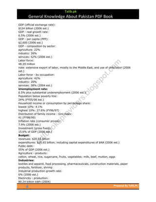 General knowledge-about-pakistan- | PDF