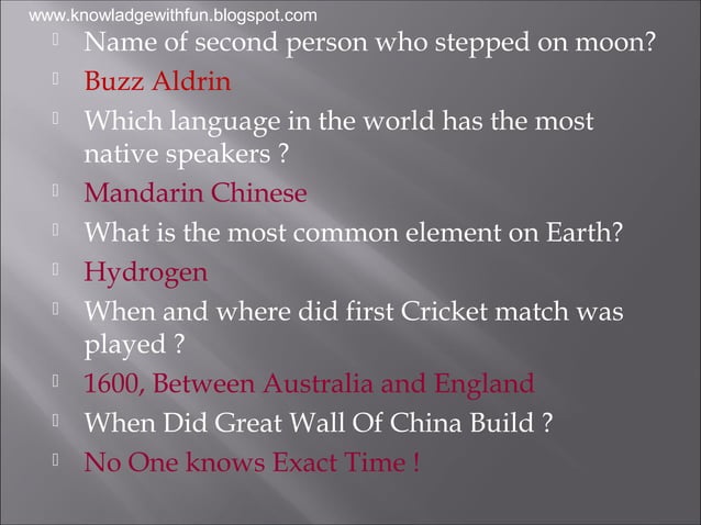 General knowledge Project | PPT