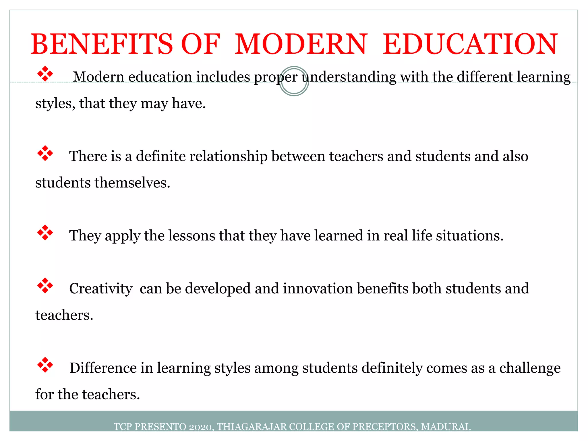 MODERN EDUCATION | PPTX