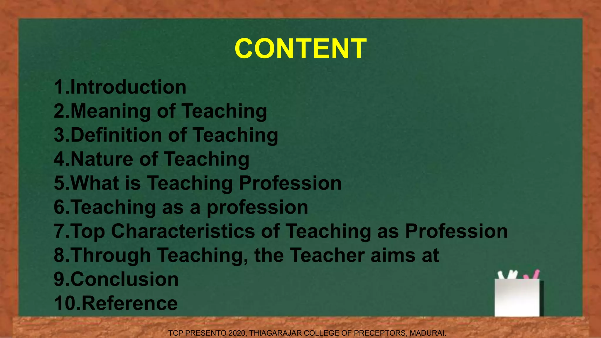 NATURE OF TEACHING/ TEACHING AS A PROFESSION | PPTX | Professional ...