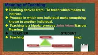 NATURE OF TEACHING/ TEACHING AS A PROFESSION | PPTX