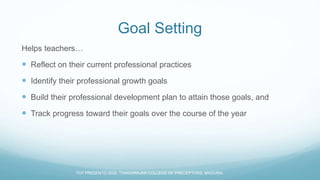 GOAL SETTING AND PROFESSIONALDEVELOPMENT | PPTX