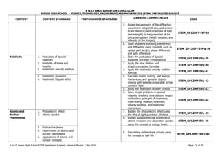 Curriculum Guide in General Physics for STEM | PDF
