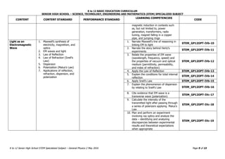 Curriculum Guide in General Physics for STEM | PDF
