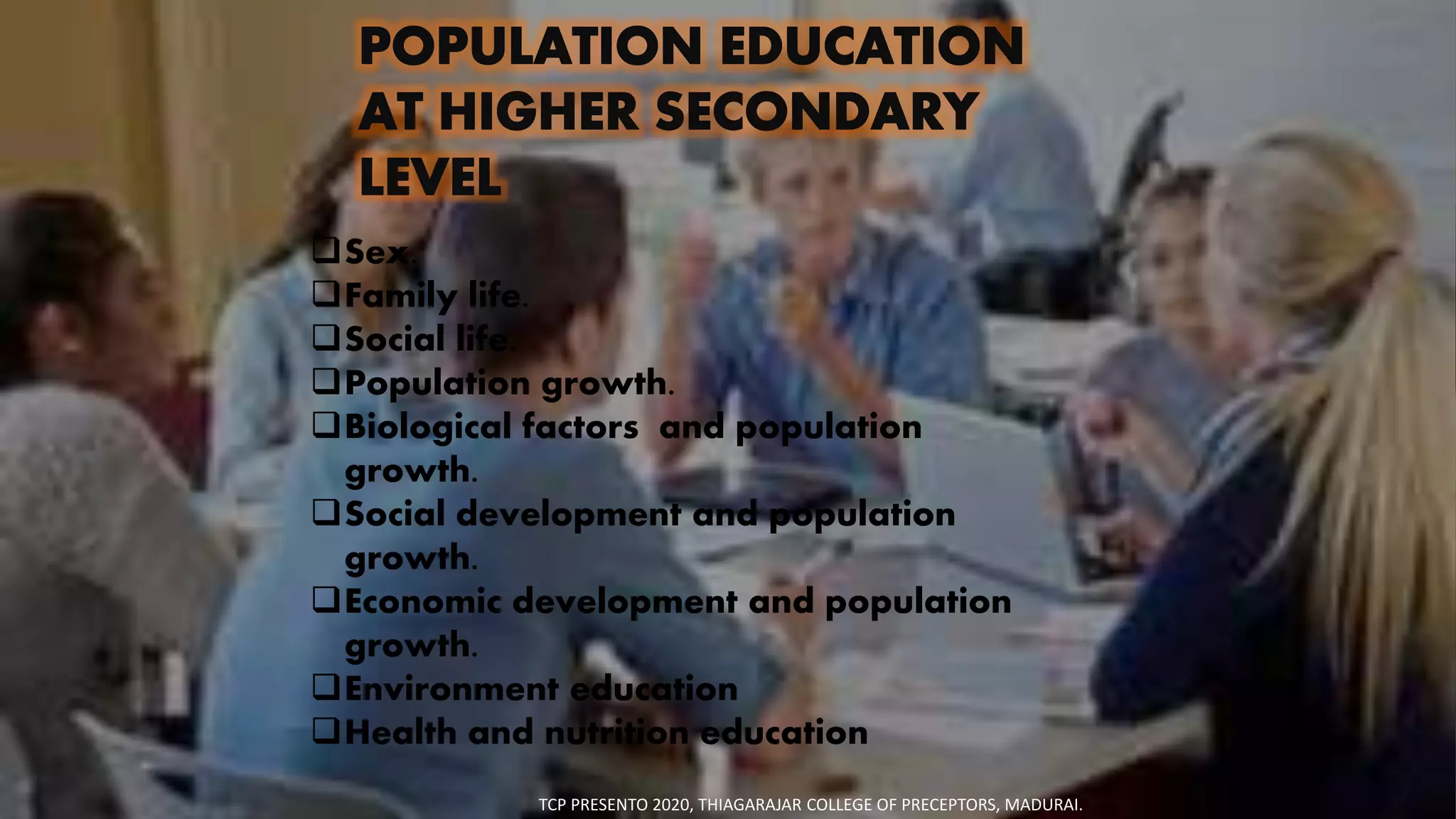 POPULATION PROBLEM AND POPULATION EDUCATION | PPT