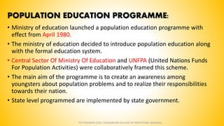 POPULATION PROBLEM AND POPULATION EDUCATION | PPT