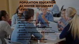 POPULATION PROBLEM AND POPULATION EDUCATION | PPT