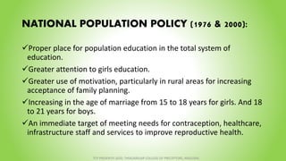 POPULATION PROBLEM AND POPULATION EDUCATION | PPT
