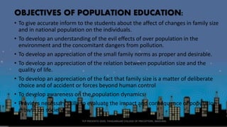 POPULATION PROBLEM AND POPULATION EDUCATION | PPT
