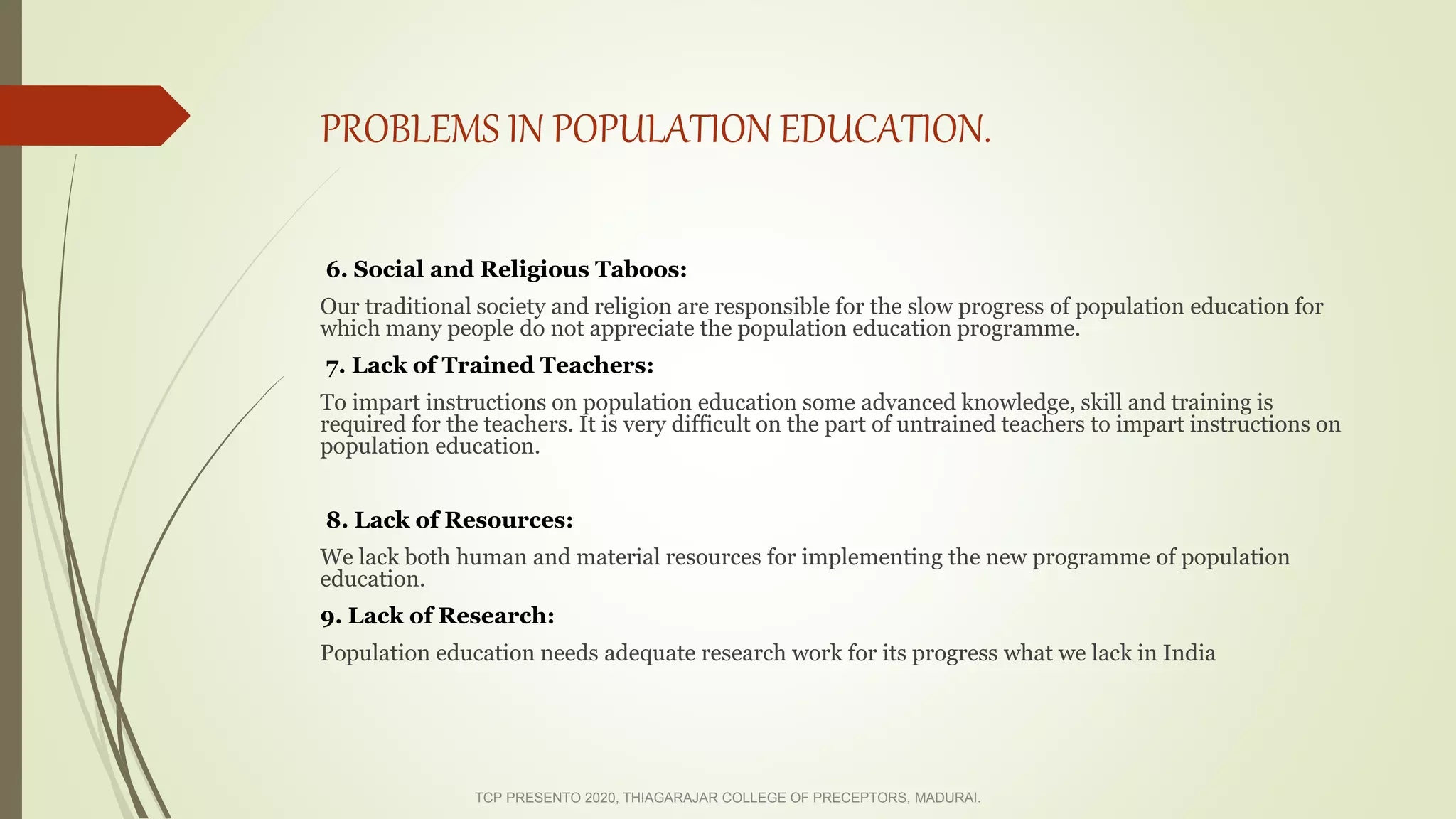 POPULATION EDUCATION | PPT