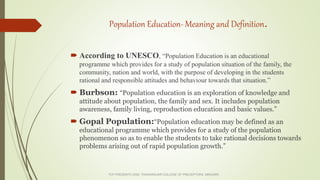 POPULATION EDUCATION | PPT