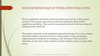 POPULATION EDUCATION | PPTX