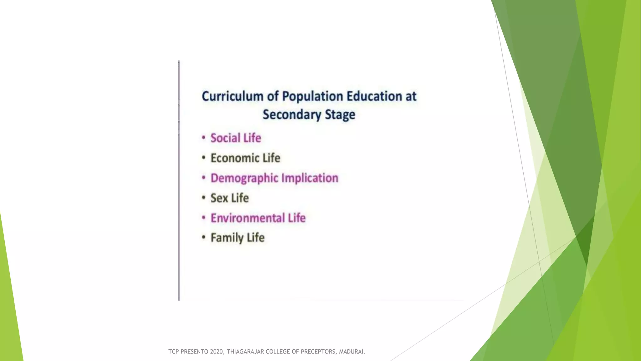POPULATION EDUCATION | PPTX