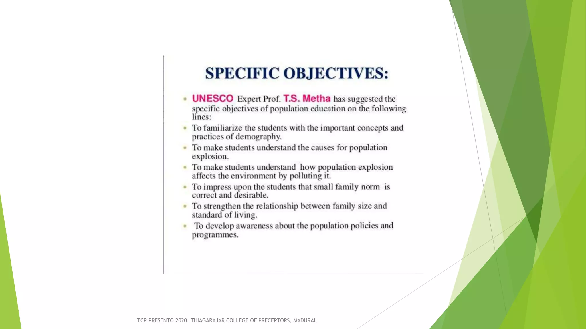 POPULATION EDUCATION | PPT