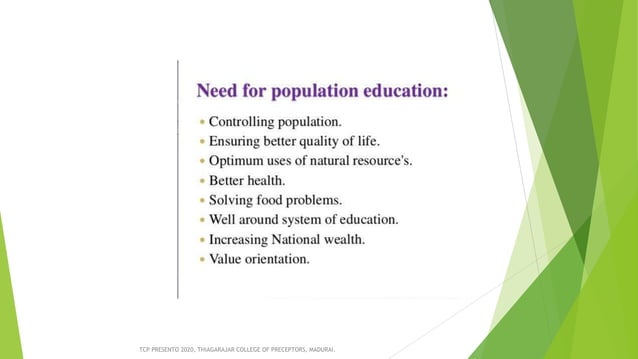POPULATION EDUCATION | PPTX | College Education | Education